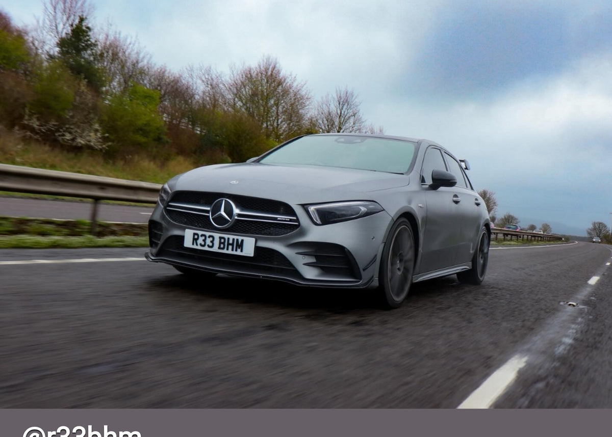 Mercedes AMG A35 with some legal 3D gel plates – Crystal Plates