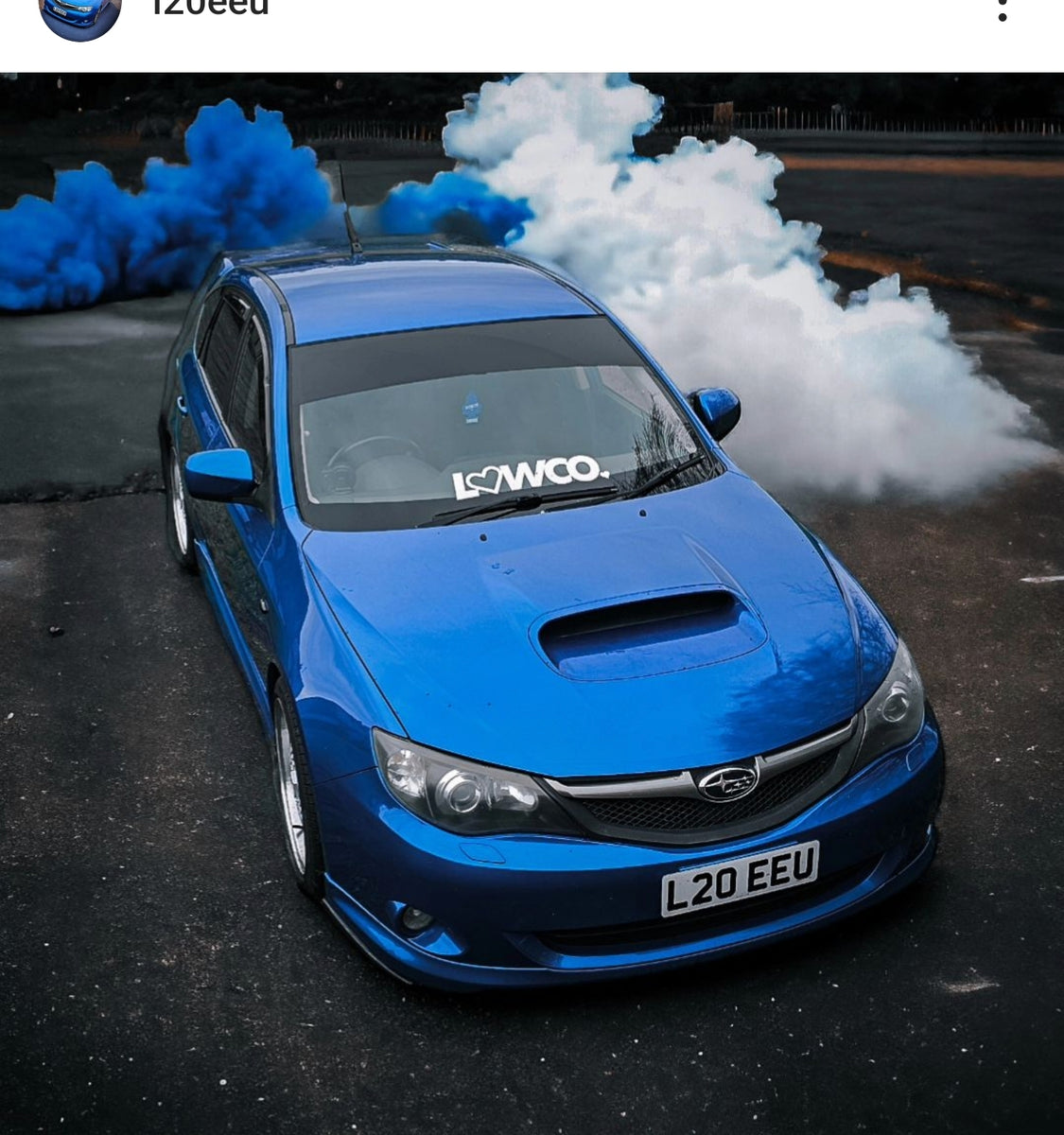 Subaru STi with some 3D gel plates – Crystal Plates