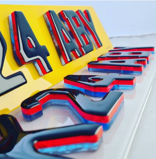 Our M-Sport Neon 4D plates have plenty of girth! – Crystal Plates