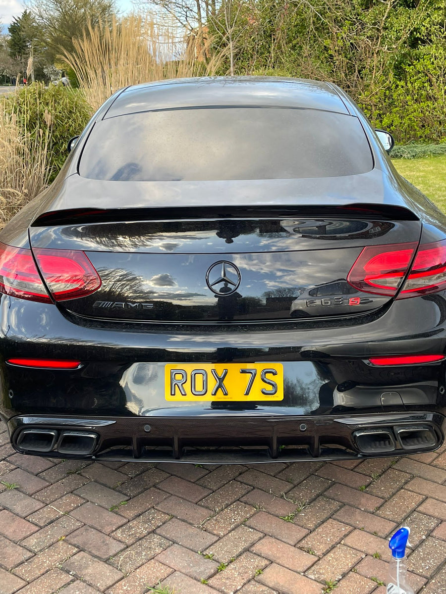Mercedes AMG C63s with some short legal 3D gel plates – Crystal Plates