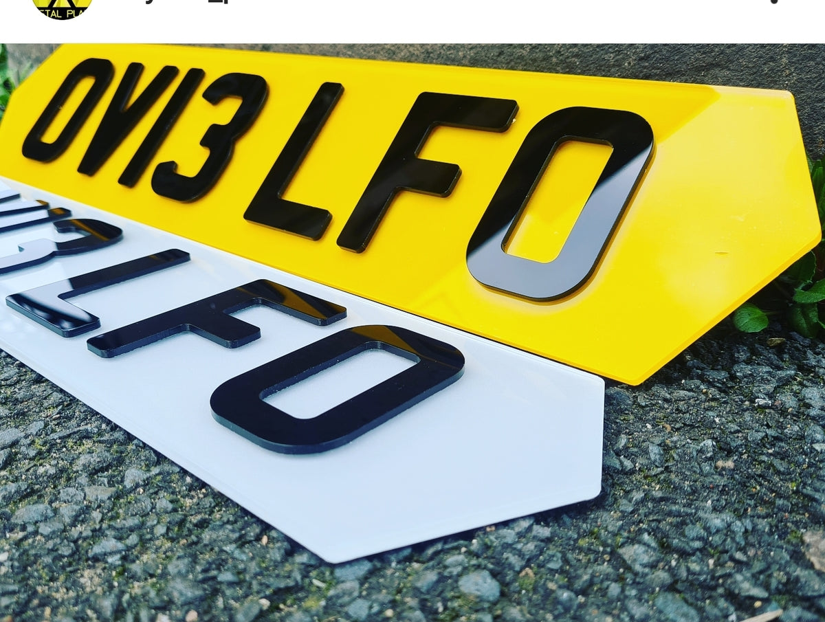Lambo style shaped 4D plates available – Crystal Plates
