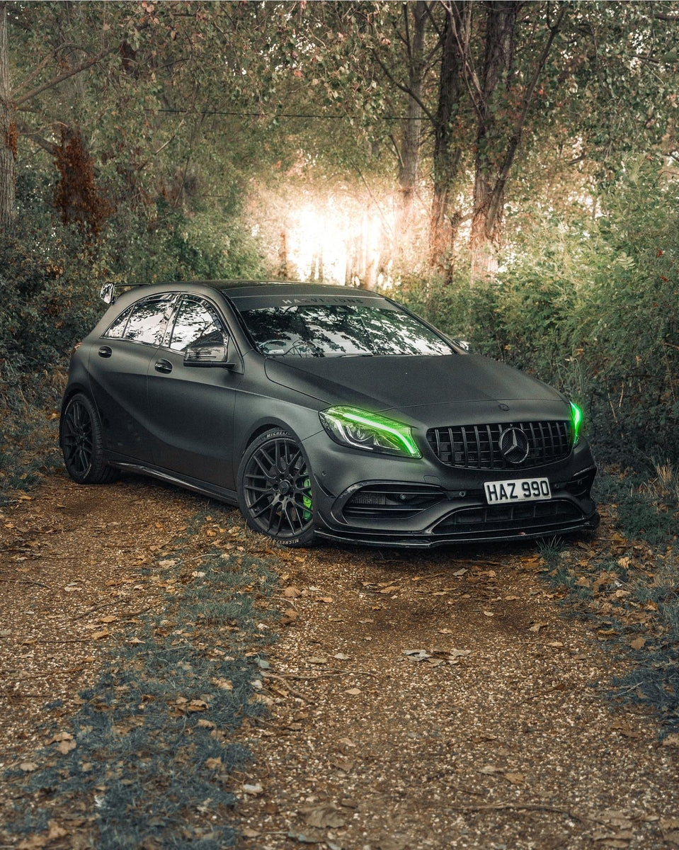 Stealth Mercedes AMG A45 with some glow in the dark 3D gel plates ...