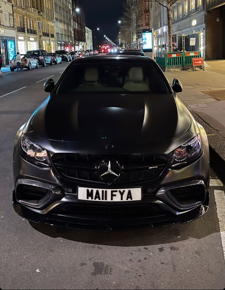 Mercedes AMG E63s with some 4D plates and a "mafia" private reg ...