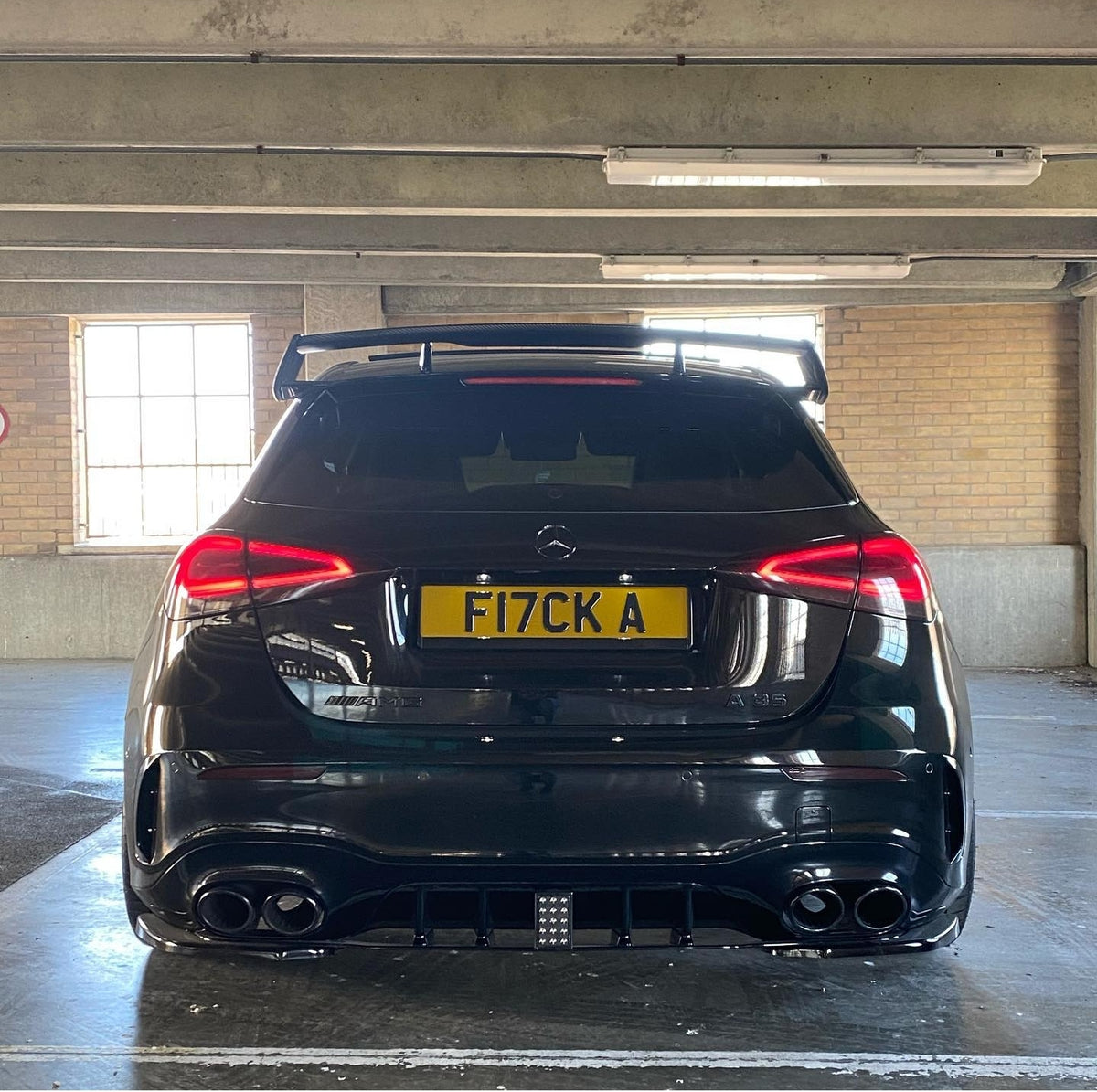 Blacked out Mercedes AMG A35 with some tinted 3D gel plates – Crystal ...