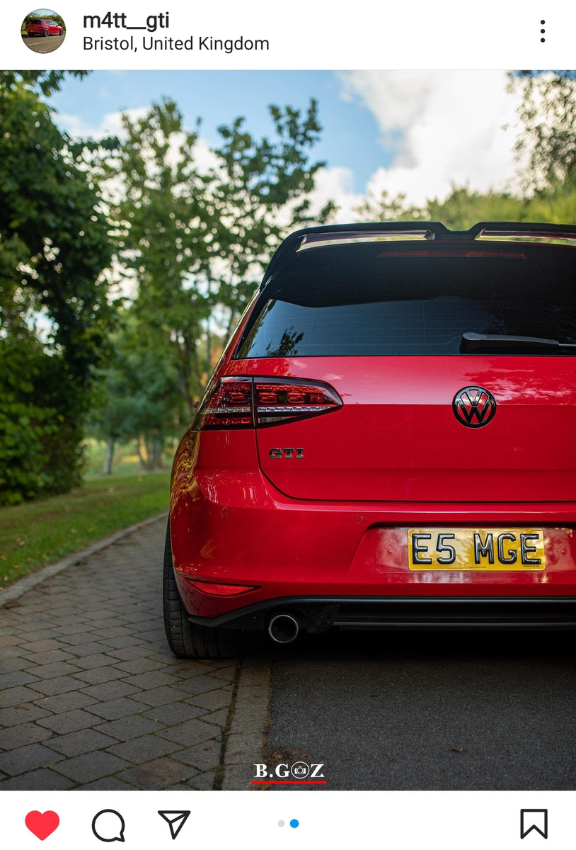 VW Golf GTI with some short 3D gel plates – Crystal Plates