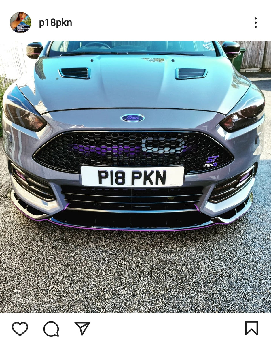 Nardo grey Ford Focus ST with some 4D gel plates – Crystal Plates