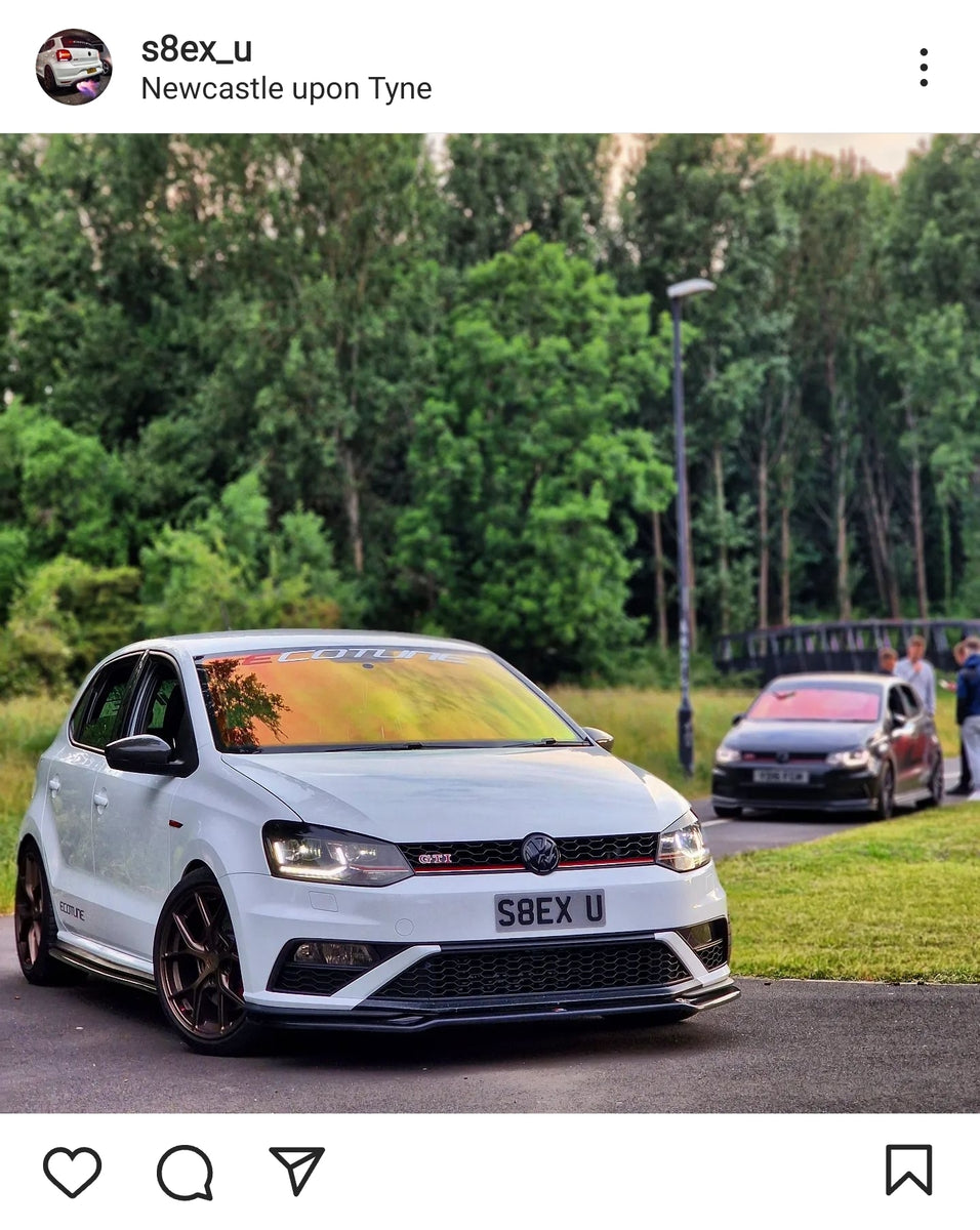 VW Polo GTI with some short tinted 3D gel plates – Crystal Plates