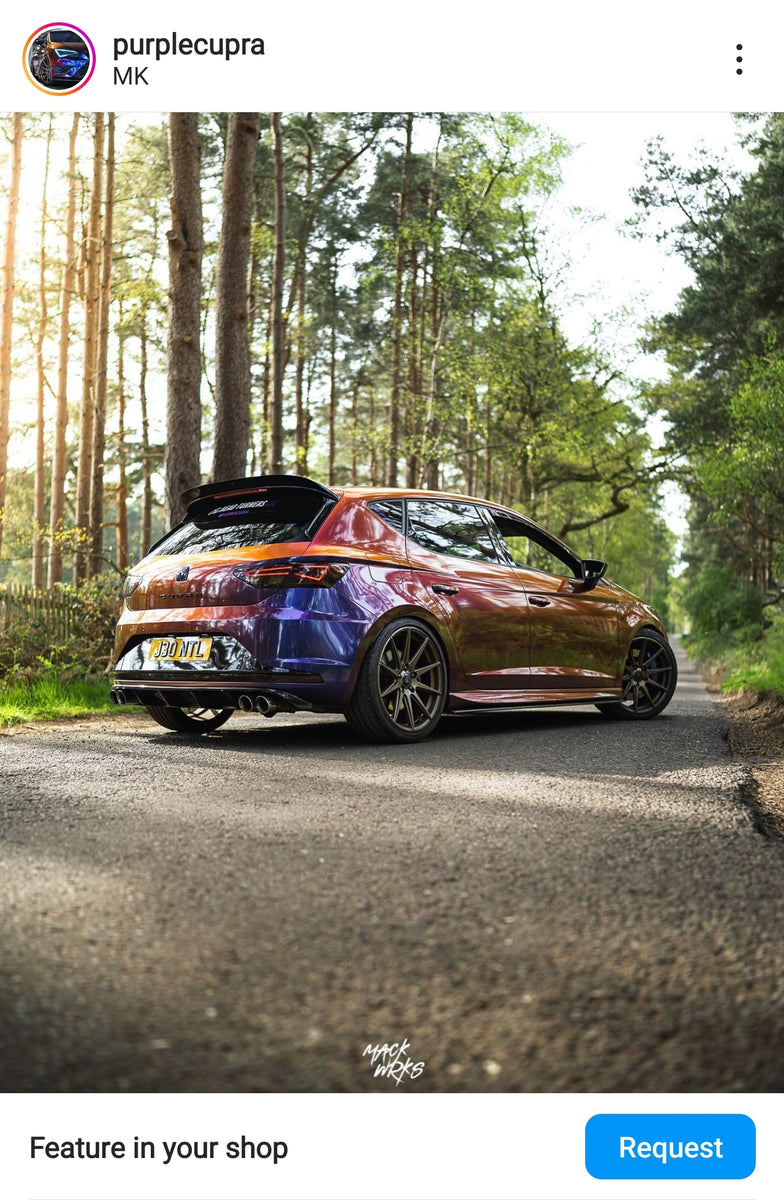 Purple Seat Cupra with some 4D gel plates – Crystal Plates