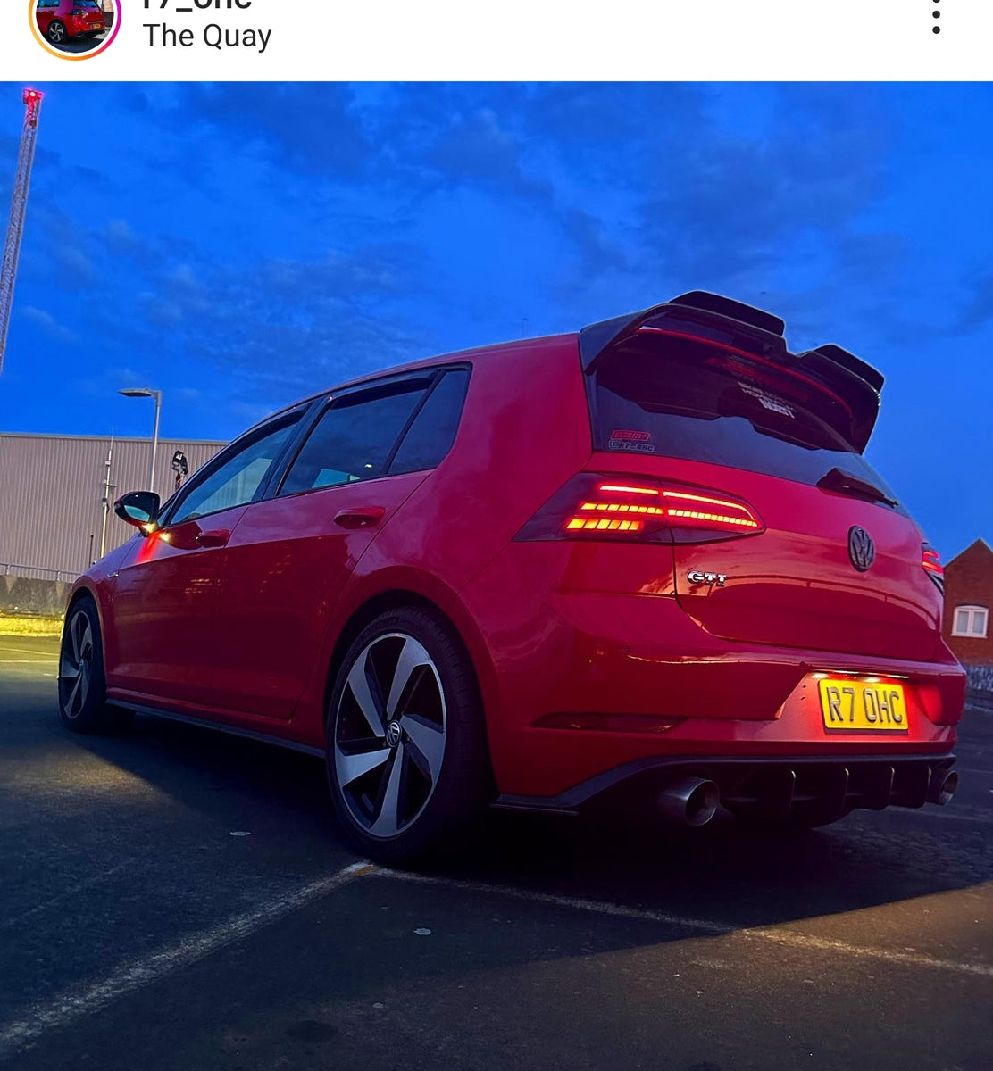 VW Golf GTI with some short 3D gel plates – Crystal Plates