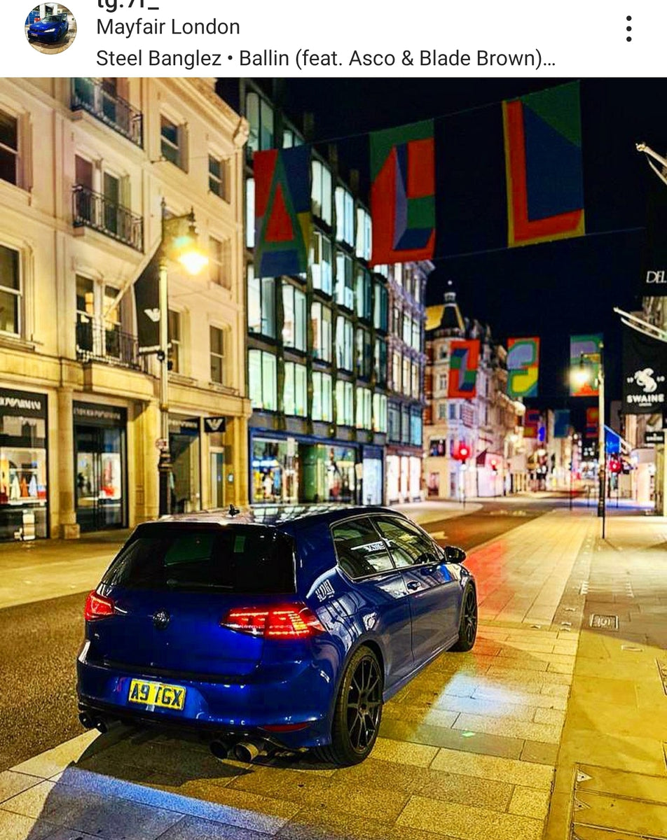 VW Golf R with some 3D gel plates – Crystal Plates