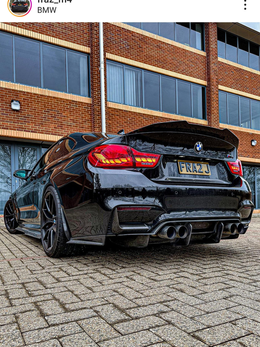 BMW M4 with some short tinted 4D gel plates – Crystal Plates