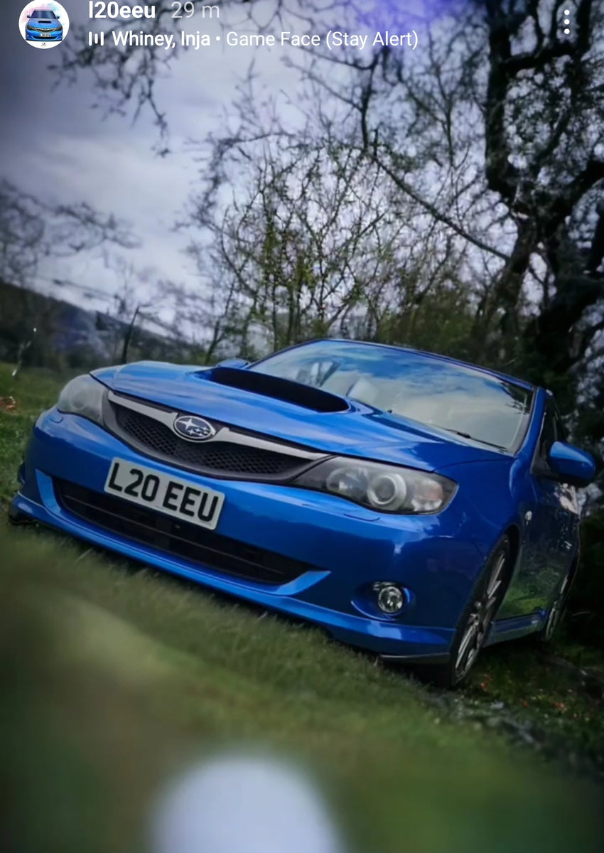 Subaru STi with some 3D gel plates – Crystal Plates