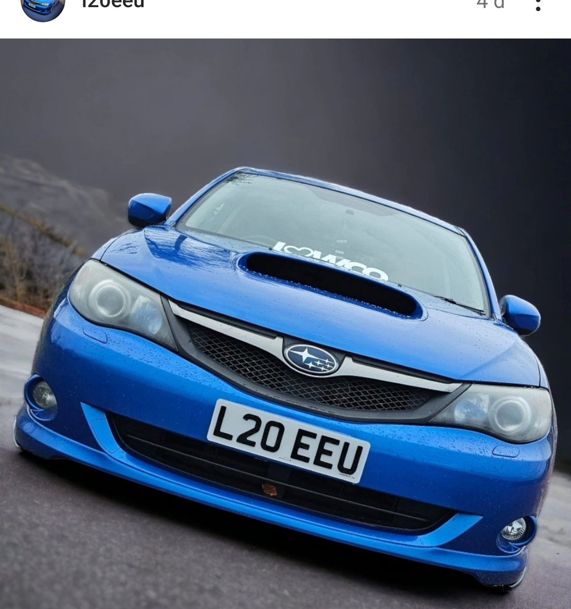 Subaru STi with some 3D gel plates – Crystal Plates