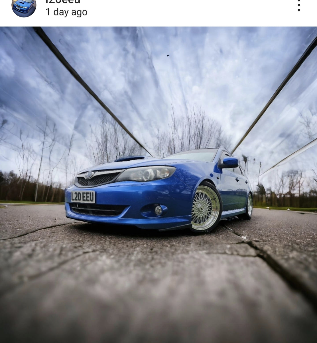 Subaru STi with some 3D gel plates – Crystal Plates