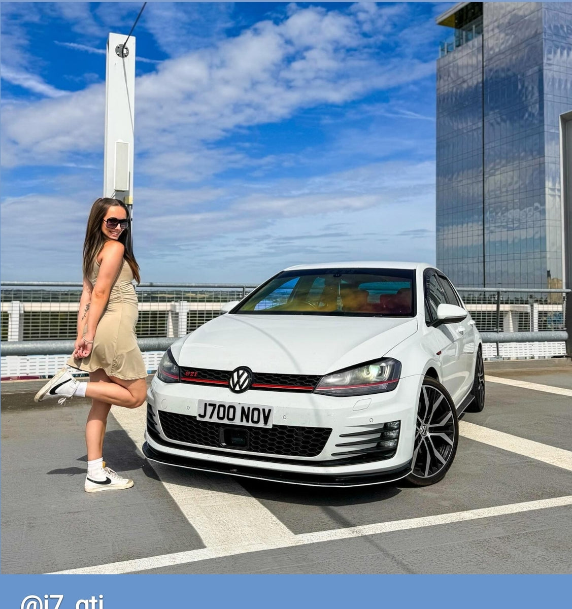 MK7 VW Golf GTI with some short 4D plates – Crystal Plates