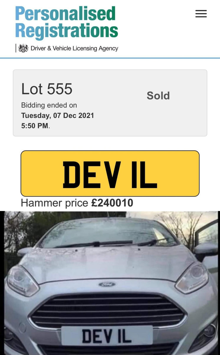 Famous private reg "Devil" surfaces on a Ford Fiesta – Crystal Plates